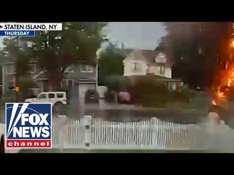 WATCH: Jarring video captures moment man gets STRUCK by lightning