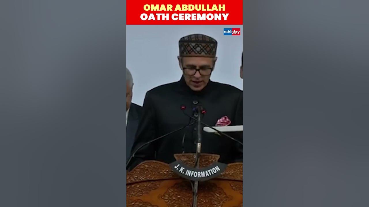 Watch: Omar Abdullah takes oath as J&K Chief Minister #ytshorts - YouTube