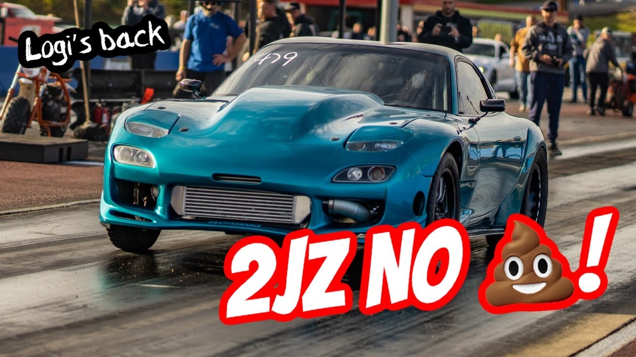 Thrashing To Get To The Dragstrip - 2JZ FD RX7 Hits The 1320 - YouTube