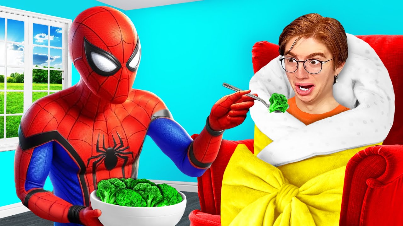 SPIDER MAN Became Our Nanny for 24 HOURS ! - YouTube