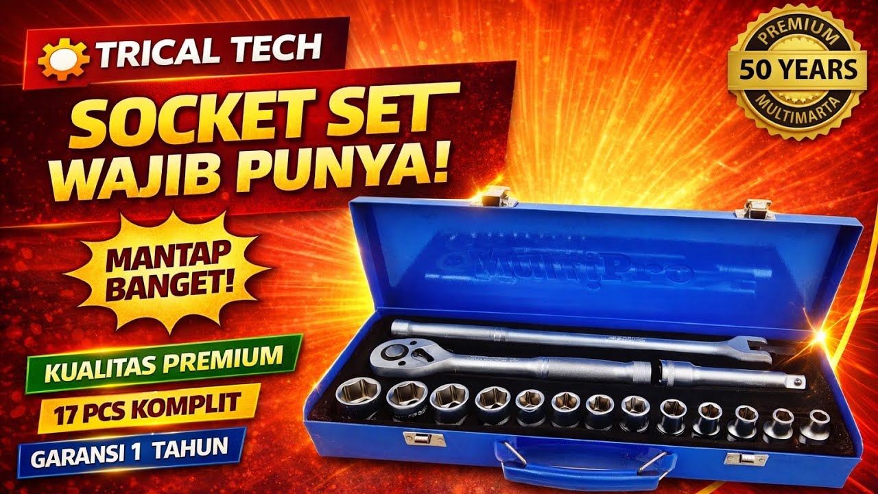 REVIEW 17 PCS HAND SOCKET SET 1/2 '' DR. 6 PT MULTIPRO - YouTube