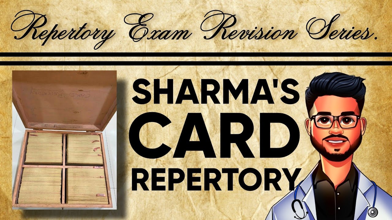 Sharma's Card Repertory | Repertory Exam Revision Series | #homeopathy ...