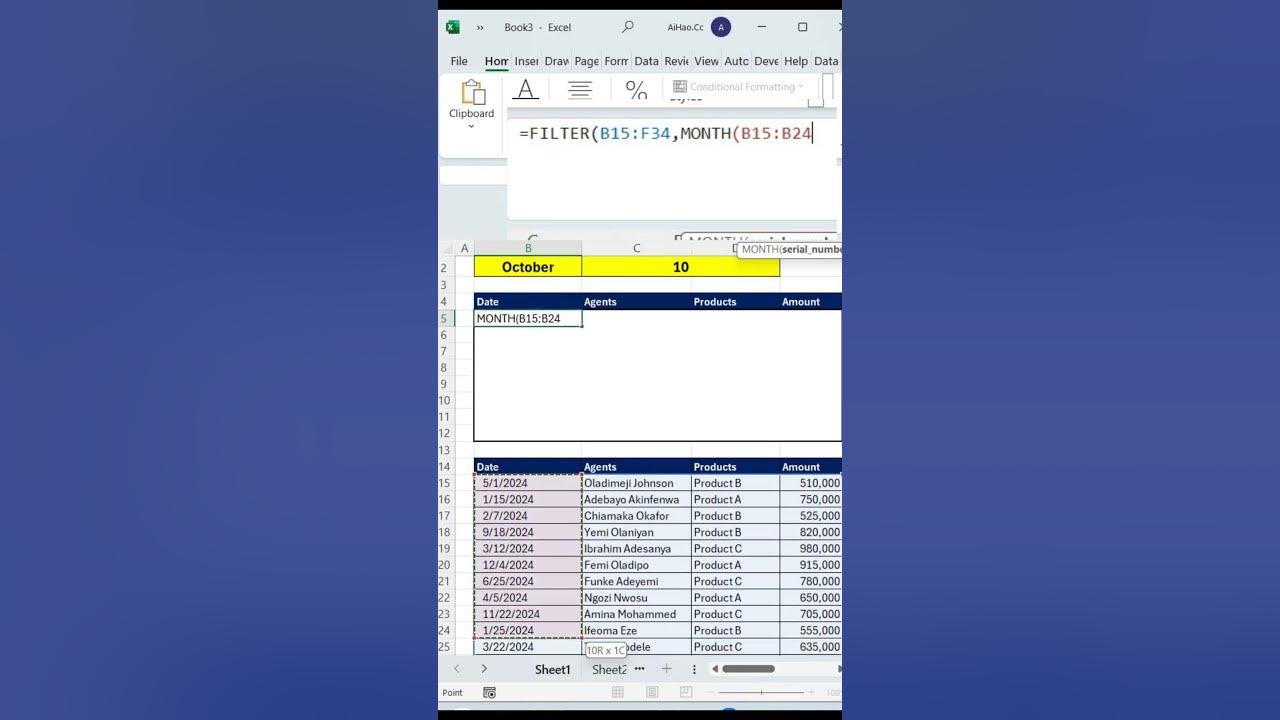 Excel Pro Tricks Filter Your Data Dynamically Datamanagement Exceltips Microsoft Shortvideo
