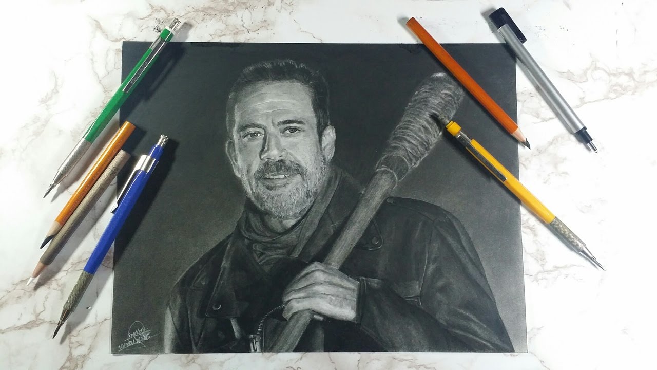 Walking Dead Negan Drawing Jan 5 Jeffrey Dean Morgan As Negan From