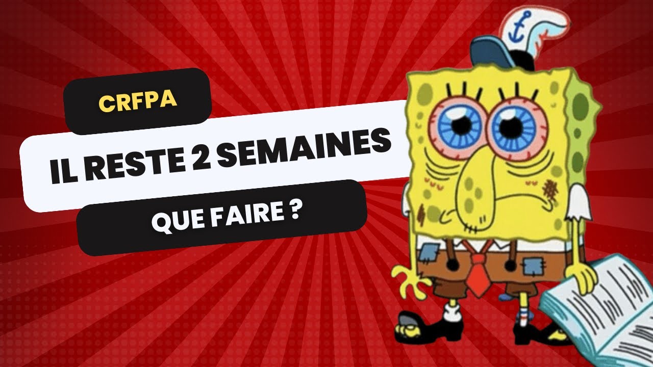 [CRFPA] Il reste 2 semaines, que faire ? 😱😱😱 - YouTube