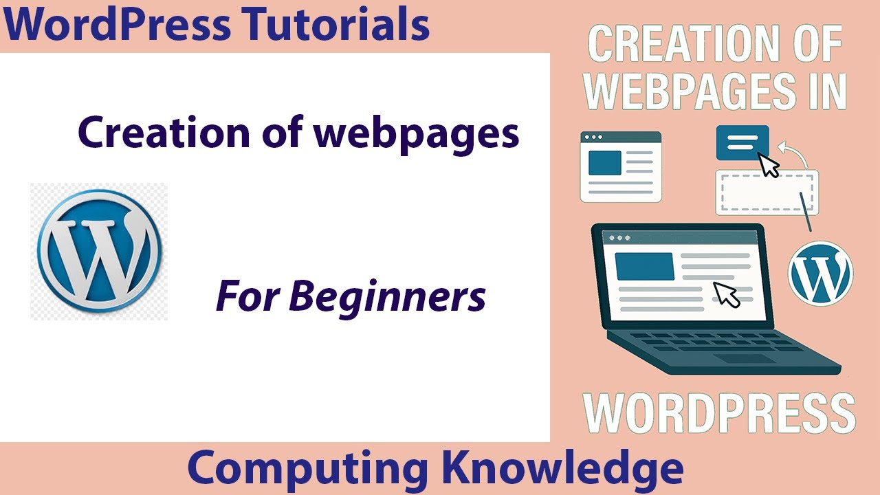 How to Create Web Pages | WordPress Tutorial for Beginners | Step-by ...
