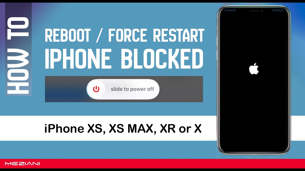 How to Reboot / Force Restart iPhone blocked iPhone XS, XS MAX, XR or X ...