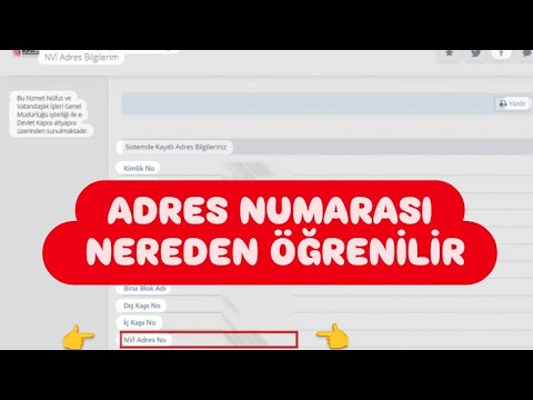 Adres No Öğrenme - Adres Numarası Nasıl Öğrenilir
