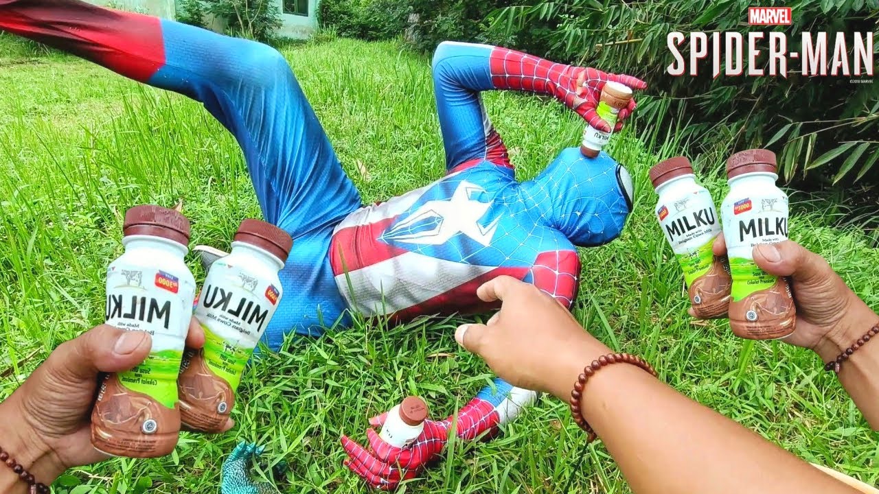 Spiderman Lucu Berburu Iron-man, Ultraman Taiga, Godzilla, Superman ...