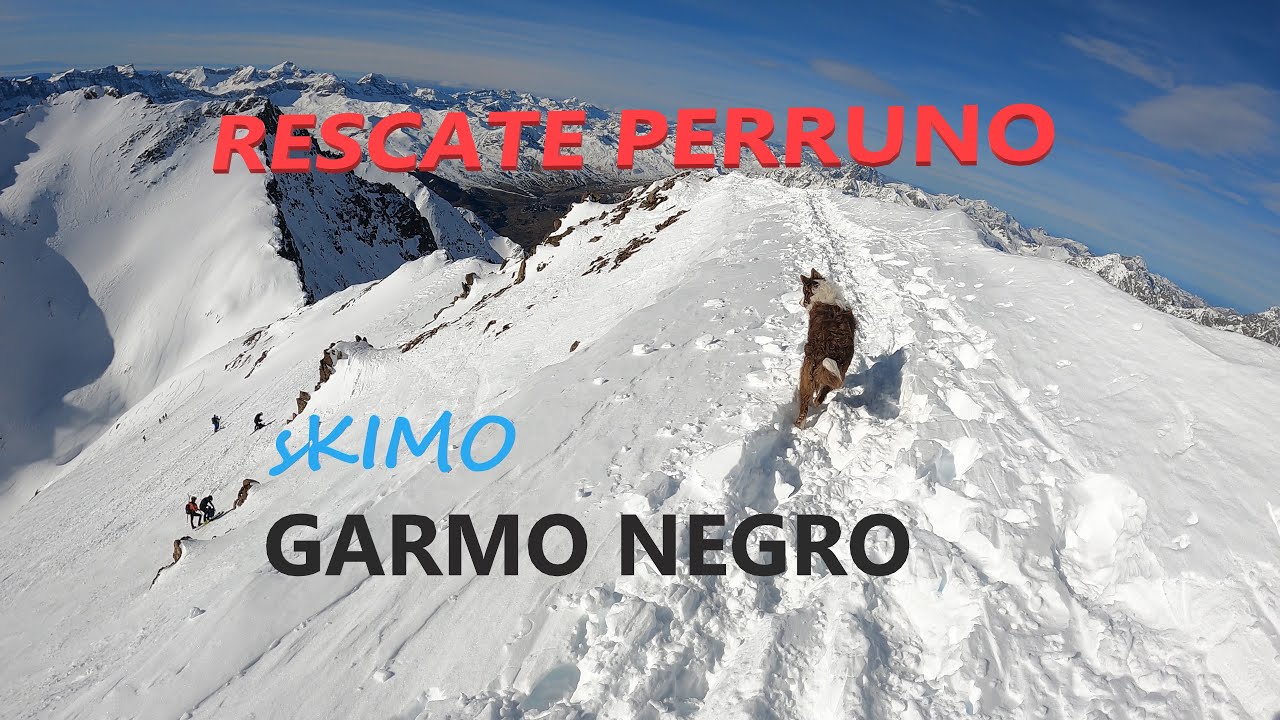 Ascenso al Garmo Negro 3064m 4k con esquís de montaña y un perrete ...