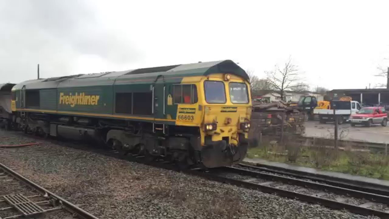 Walsall railway station - Freightliner- 66603 - YouTube