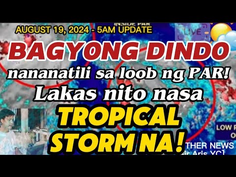 BAGYONG DINDO NANANATILI SA LOOB NG PAR! LAKAS NITO PATULOY NA ...