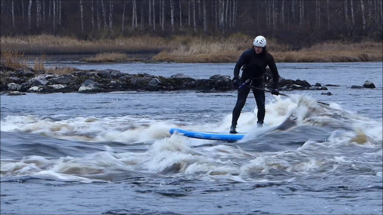 river SUP & surf in Kipinä (Finland) - YouTube