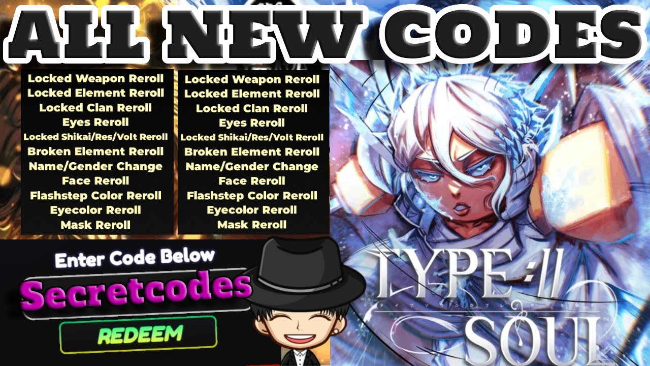 TYPE SOUL *CODES* FOR OCTOBER 2024 - NEW SECRET Codes for type soul in ...