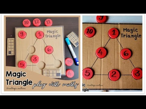 Magic Triangle puzzle DIY board game | maths trick and play - YouTube