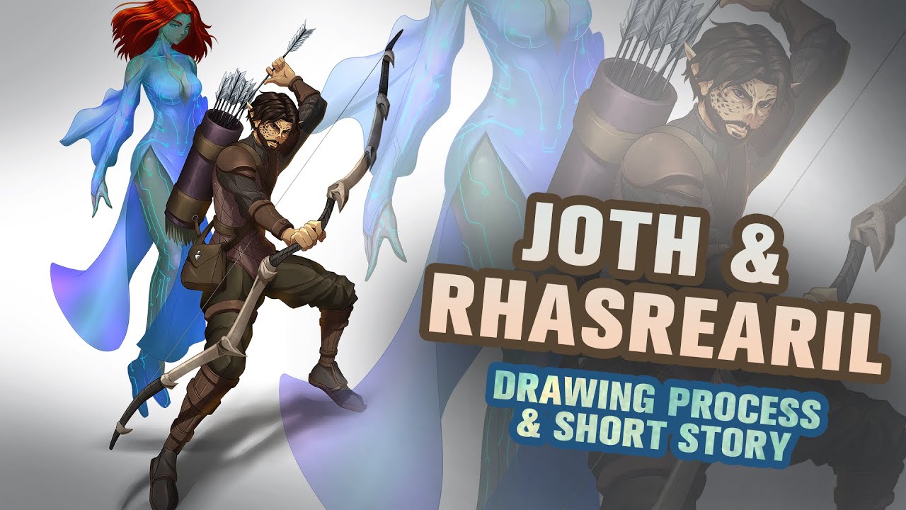 The Drawing Process of JOTH and RHASREARIL and Short Story - YouTube