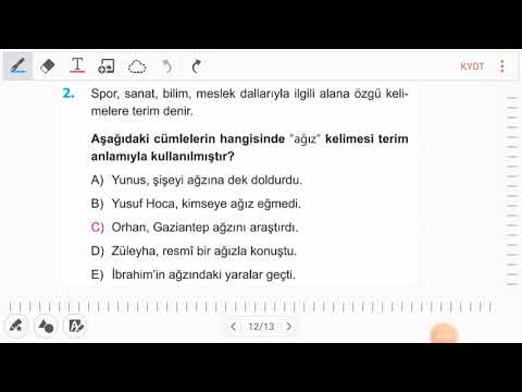 Terim anlamlı sözcükler sorusu - Test 3- Soru 2 (Sözcükte Anlam)
