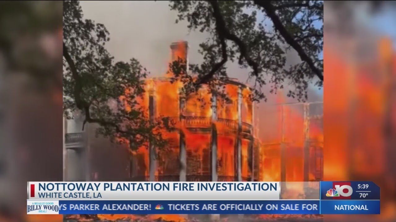 UPDATE: Nottaway Plantation fire - YouTube