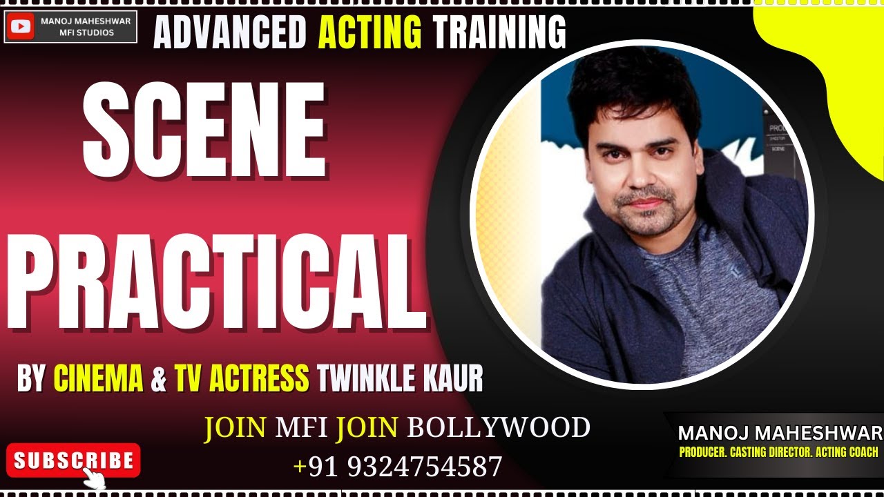 SCENE PRACTICAL DAY | Advanced acting Training | By Cinema & TV Actress ...