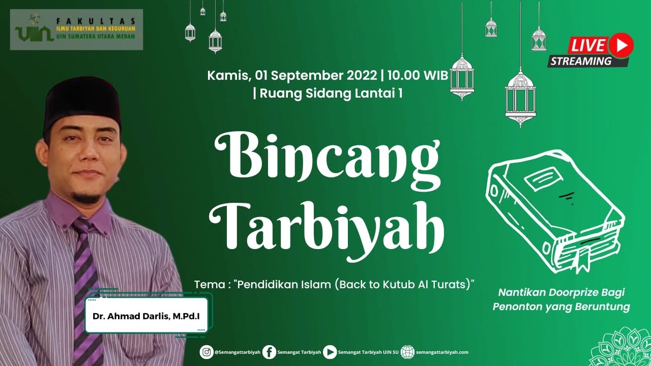 Bincang Tarbiyah : "Pendidikan Islam (Back to Kutub Al Turats)" - YouTube