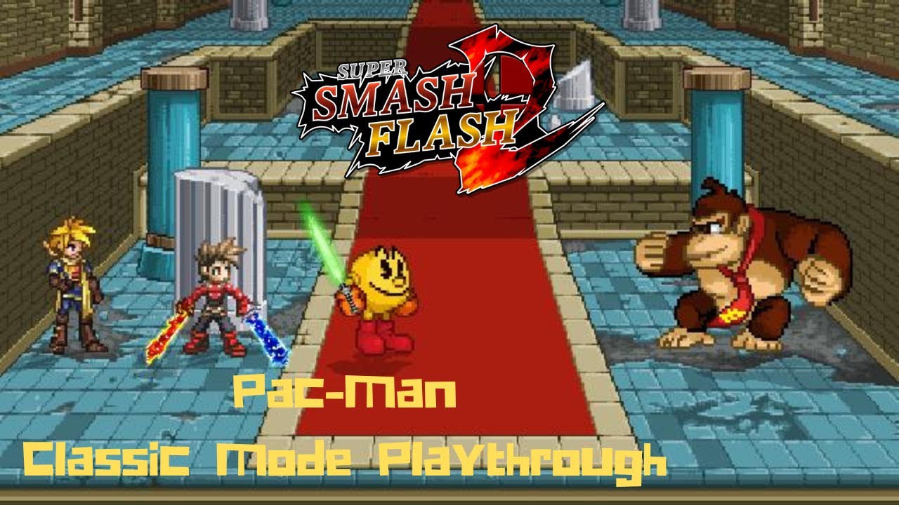 Super Smash Flash 2 - Pac-Man Classic Mode Playthrough - YouTube