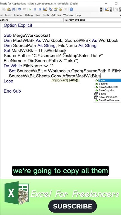 How To Merge Multiple Excel Workbooks In 1 CLICK #SHORTS - YouTube