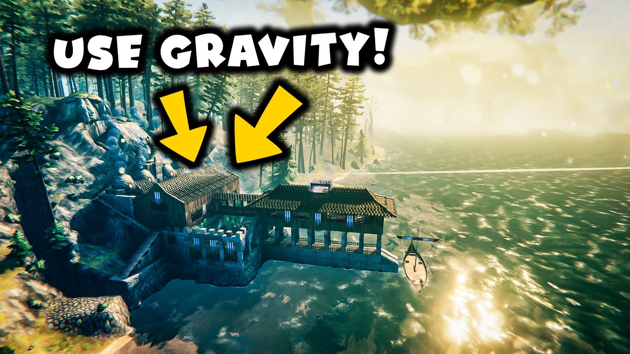 That's it! | Gravity FALLING COAL System - MANSION by the Sea with Garden | VALHEIM - YouTube