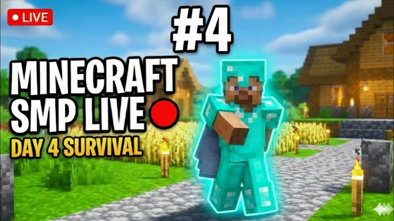 Day 4 Minecraft Live Stream | Server Survival Hindi - YouTube