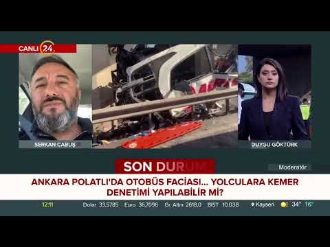 24 TV Canlı Yayın - Ankara Polatlı Otobüs Kazası