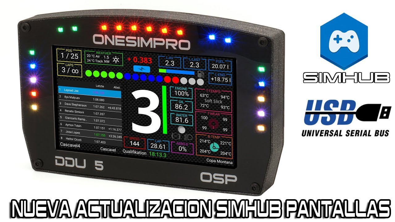 IMPORTANTE PARA PANTALLAS USB - Nueva Actualizacion SimHub pantallas ...