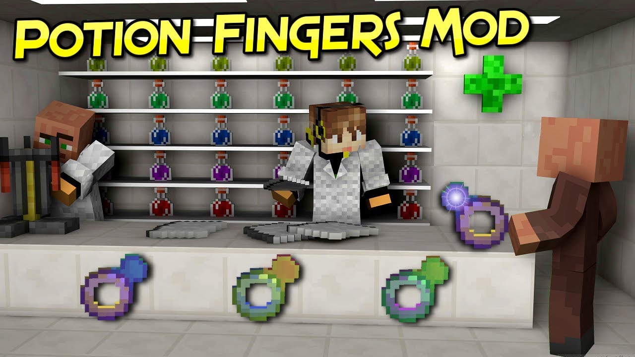 Potion Fingers Mod | Efectos De Pócimas A la Mano | Minecraft 1.12.2 ...
