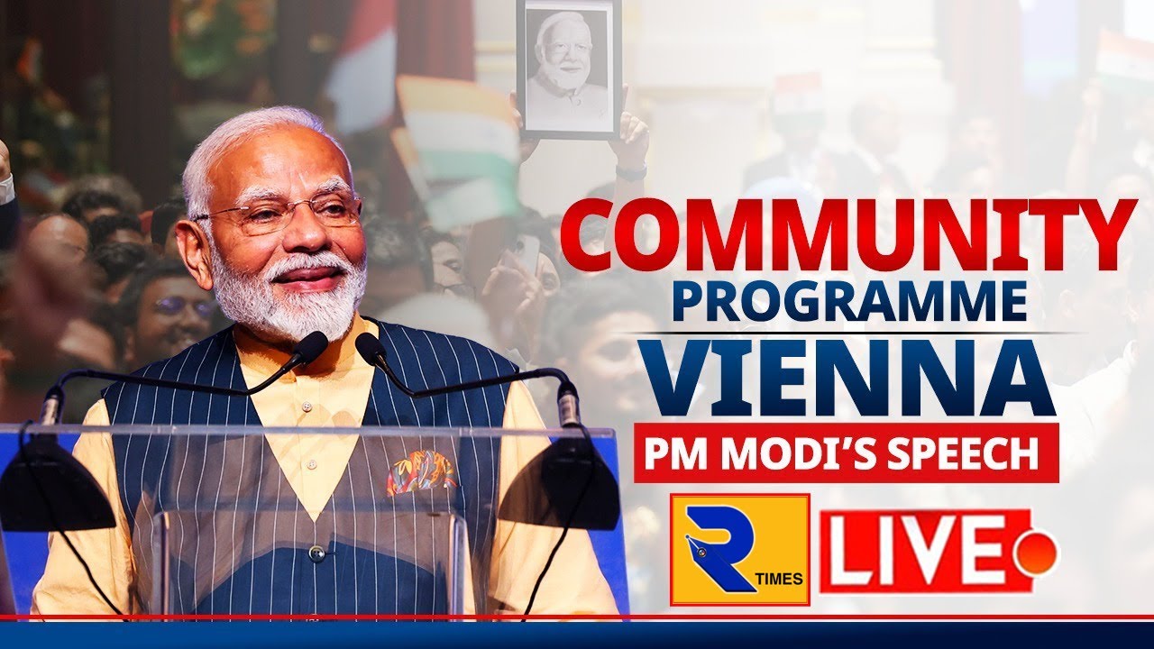 PM Modi addresses a community programme in Vienna, Austria - YouTube