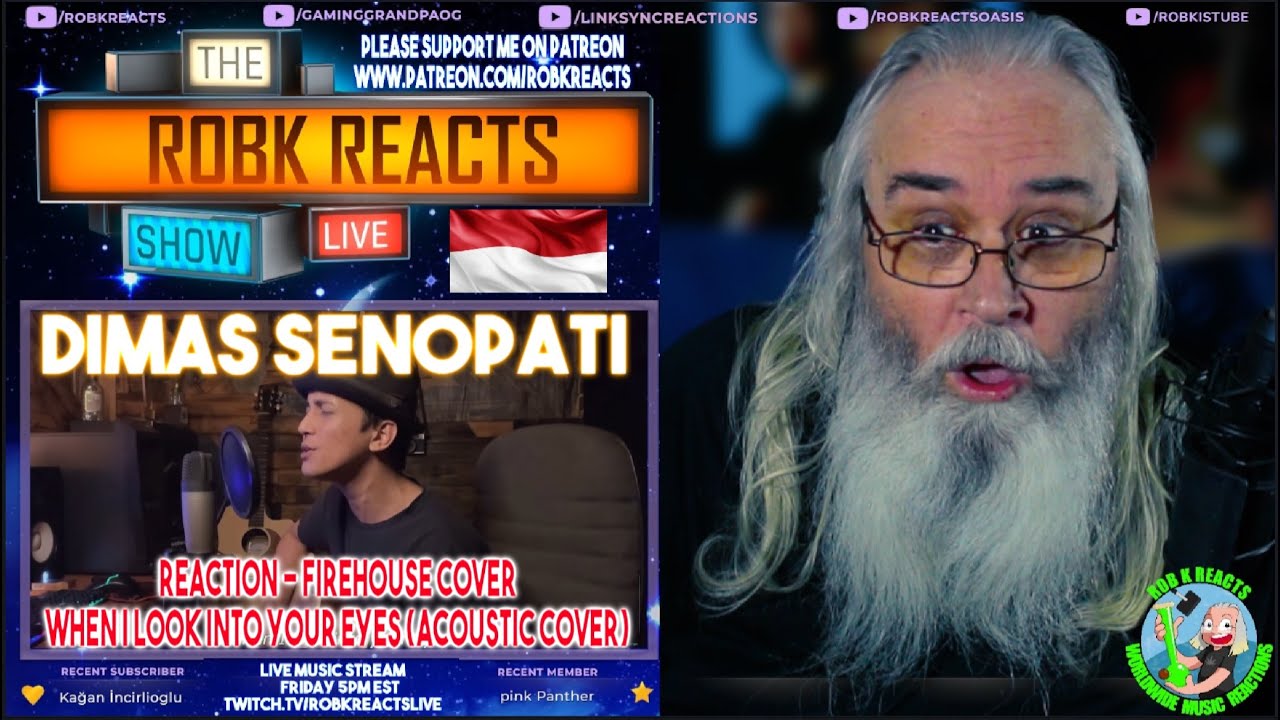 Dimas Senopati Reaction - Firehouse Cover | When I Look Into Your Eyes (Acoustic Cover) - YouTube