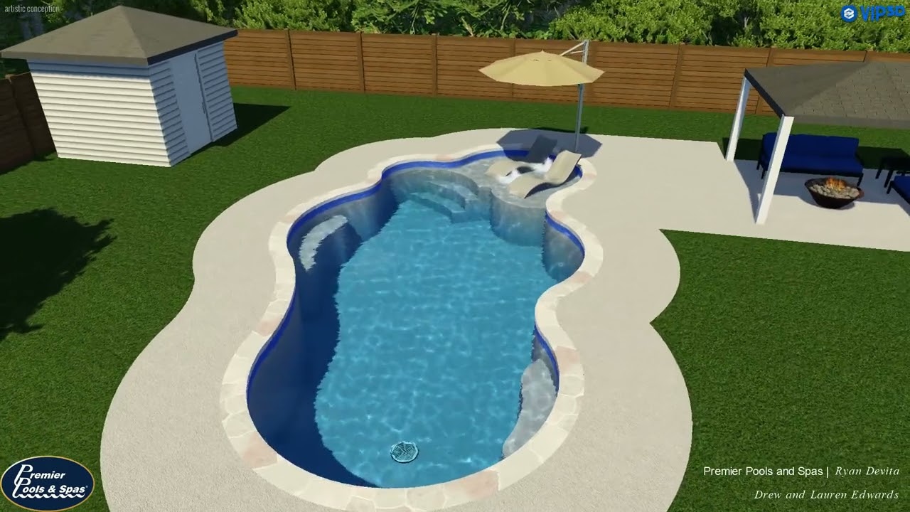 Edwards Family Pool, Premier Pools and Spas - YouTube