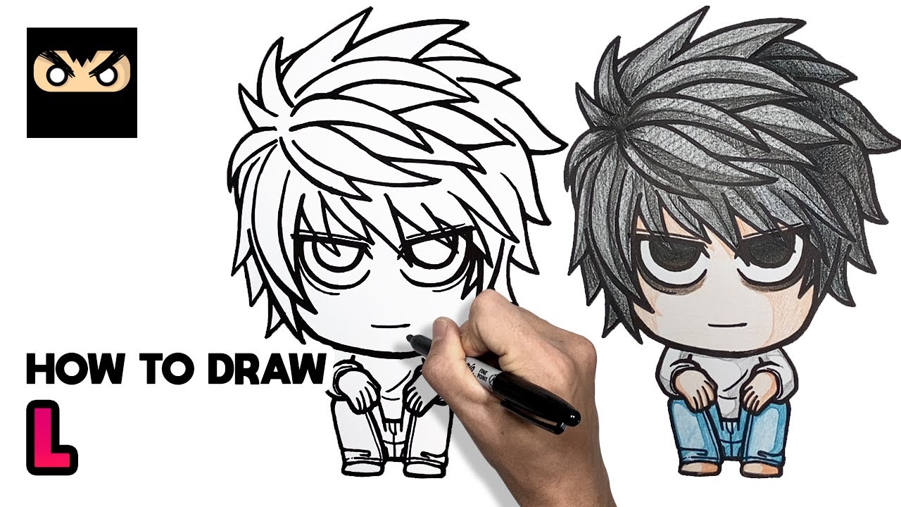 How to draw L | DEATH NOTE - 엘 그리기 | 데스 노트 - YouTube
