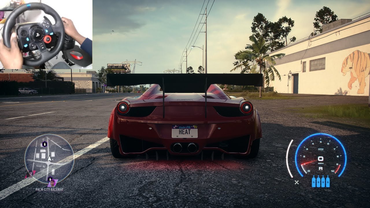 NFS HEAT Ferrari 458 Spider - Logitech G29 gameplay - YouTube