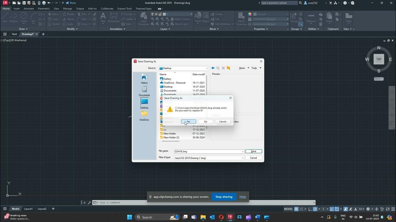 Understanding the QSAVE Command for Efficient Drafting - YouTube