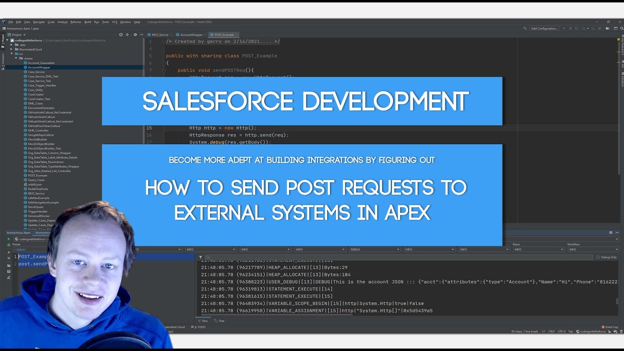 Salesforce Developer Tutorial Integrations How To Send Post Requests In Apex Youtube