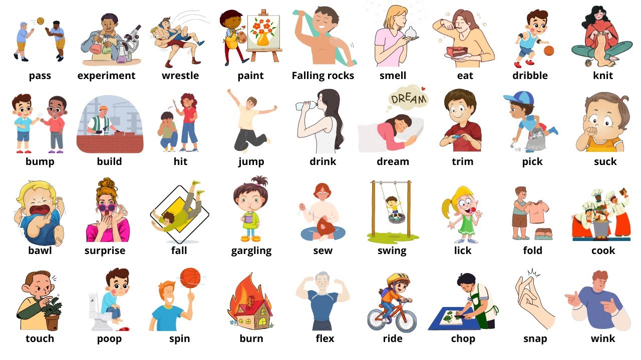 Learn 250 Common Verbs in English Fast and Easy - YouTube