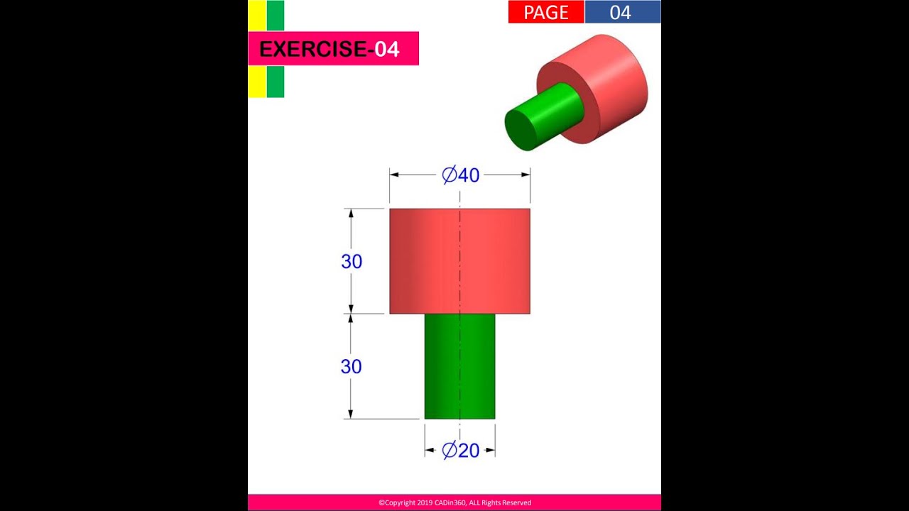 Tugas Video SOLIDWORK EXERSICE-4 - YouTube