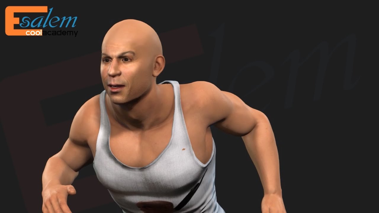 Vin Diesel 3D Character design 3D model Ready for animation - YouTube