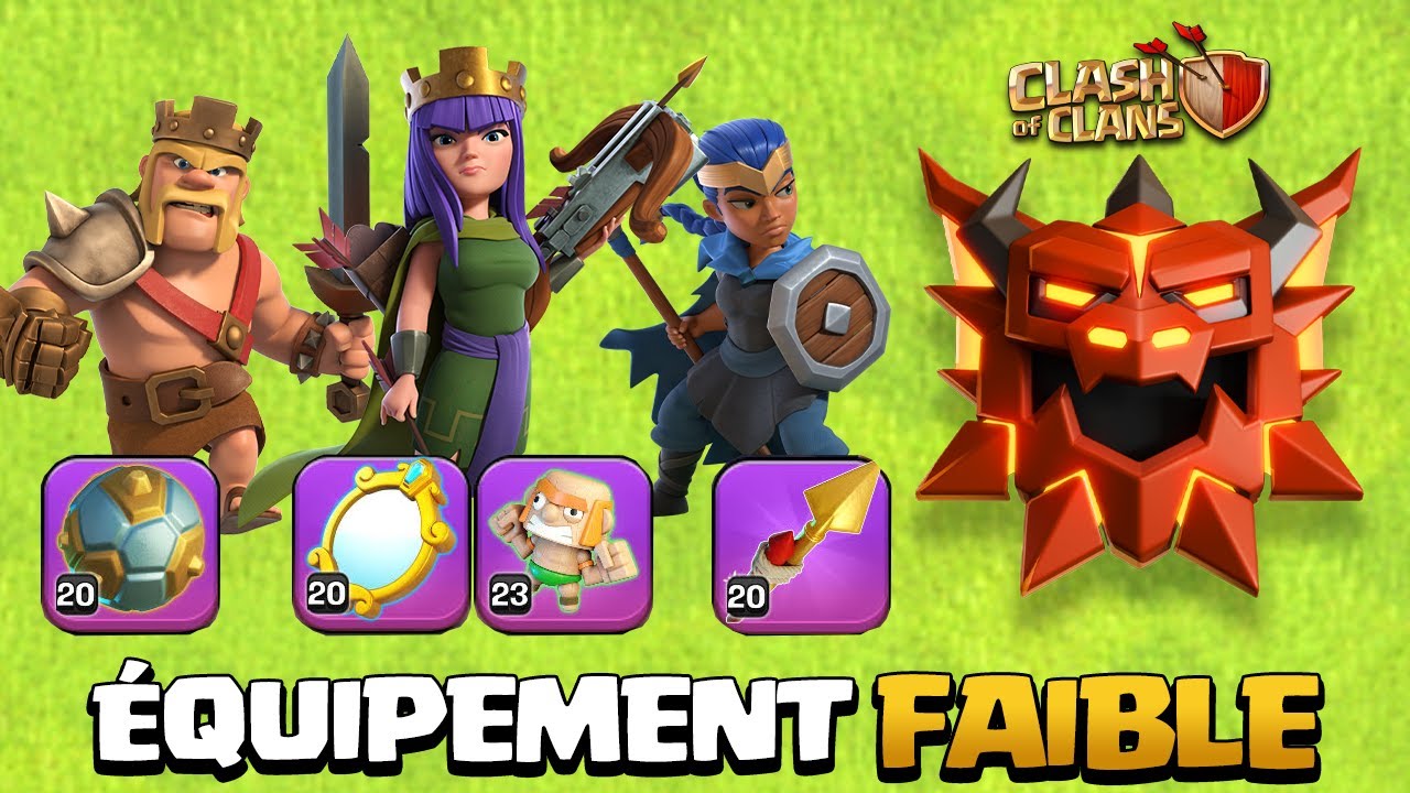 Rester en Ligue LÉGENDE avec des Équipements FAIBLES ! Clash of Clans ...