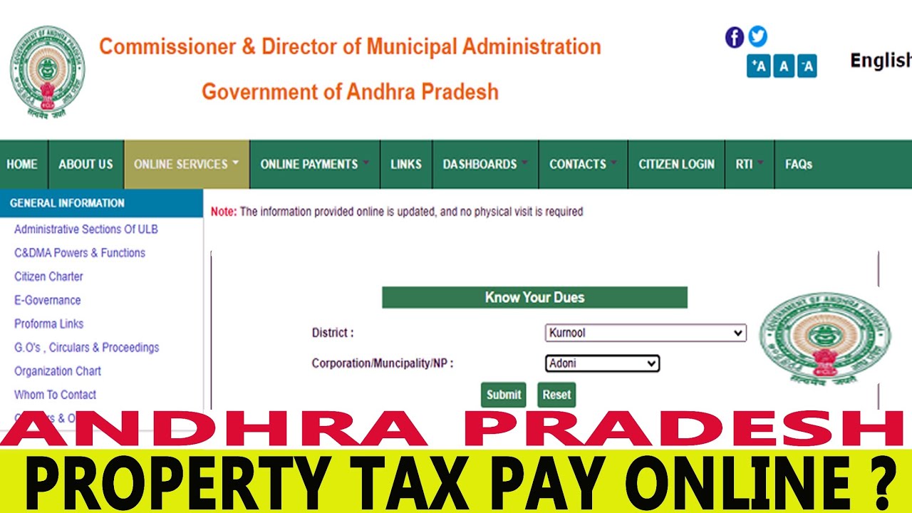 AP PROPERTY TAX PAY | HOW TO PAY PROPERTY TAX IN ONLINE | property tax ...