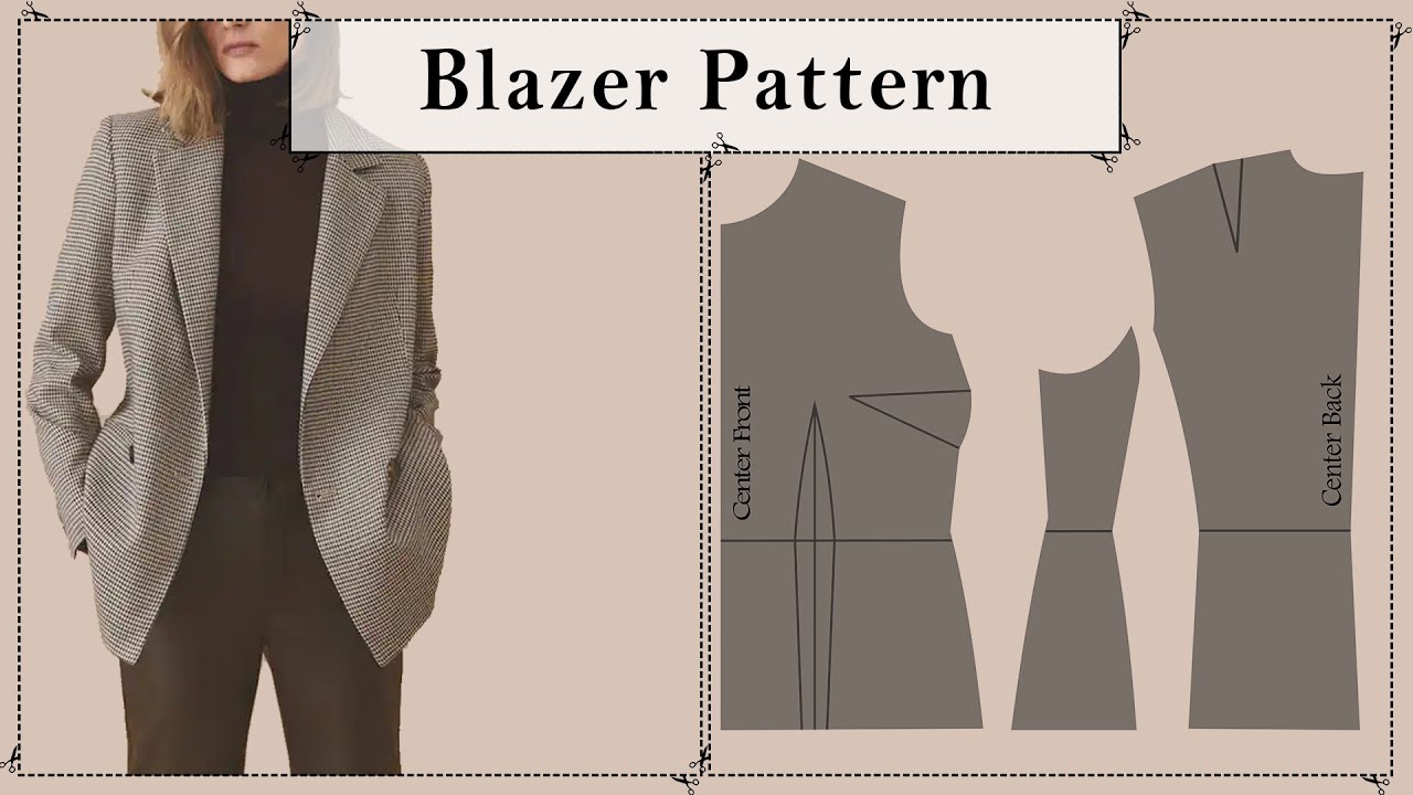 DIY- How To Draft Blazer Pattern | Perfect Bodice For Curvy Body Shape ...
