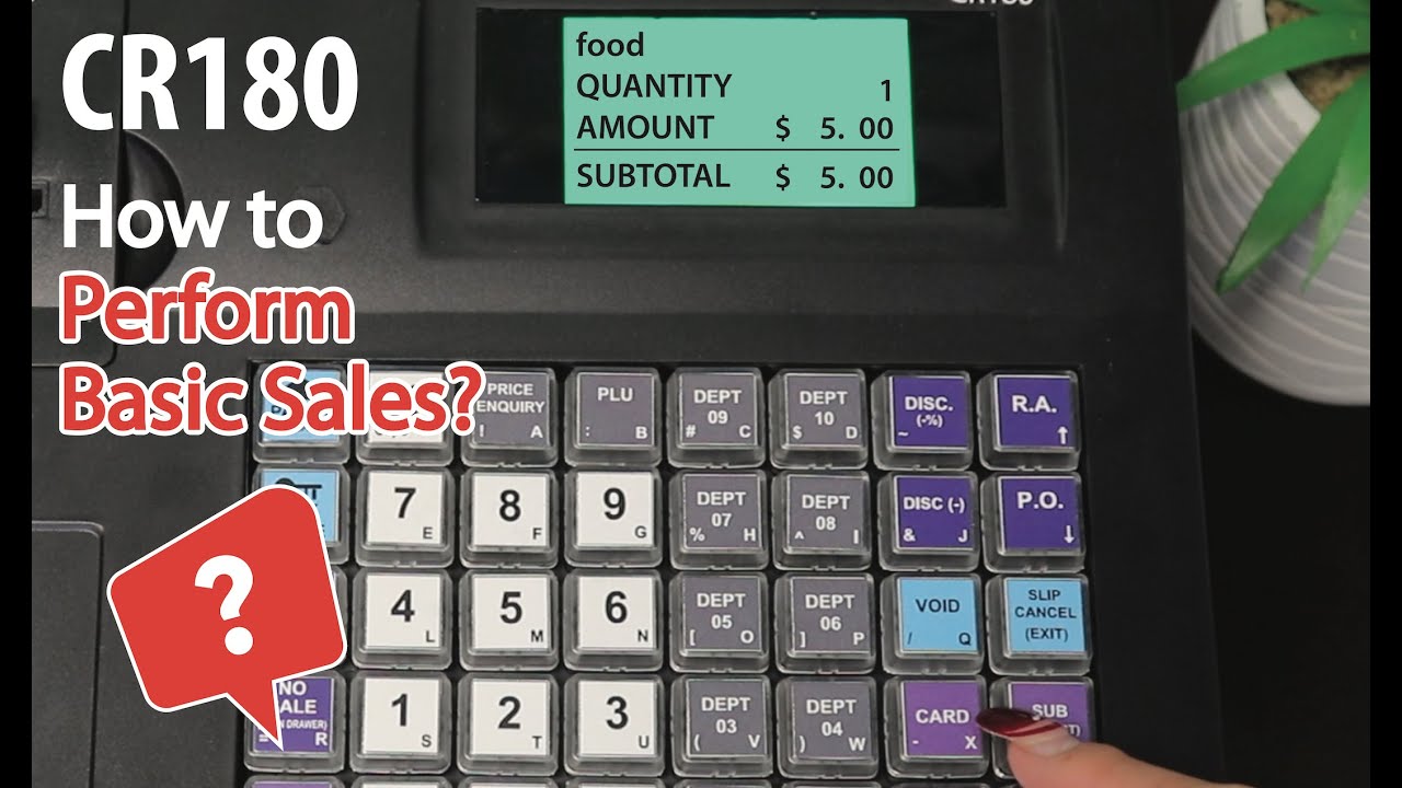 CR180 - How to Perform Basic Sale - YouTube