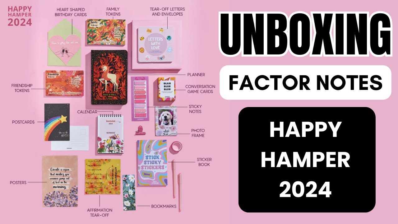 Unboxing Happy Hamper 2024 from Factor notes | Planner 2024 - YouTube