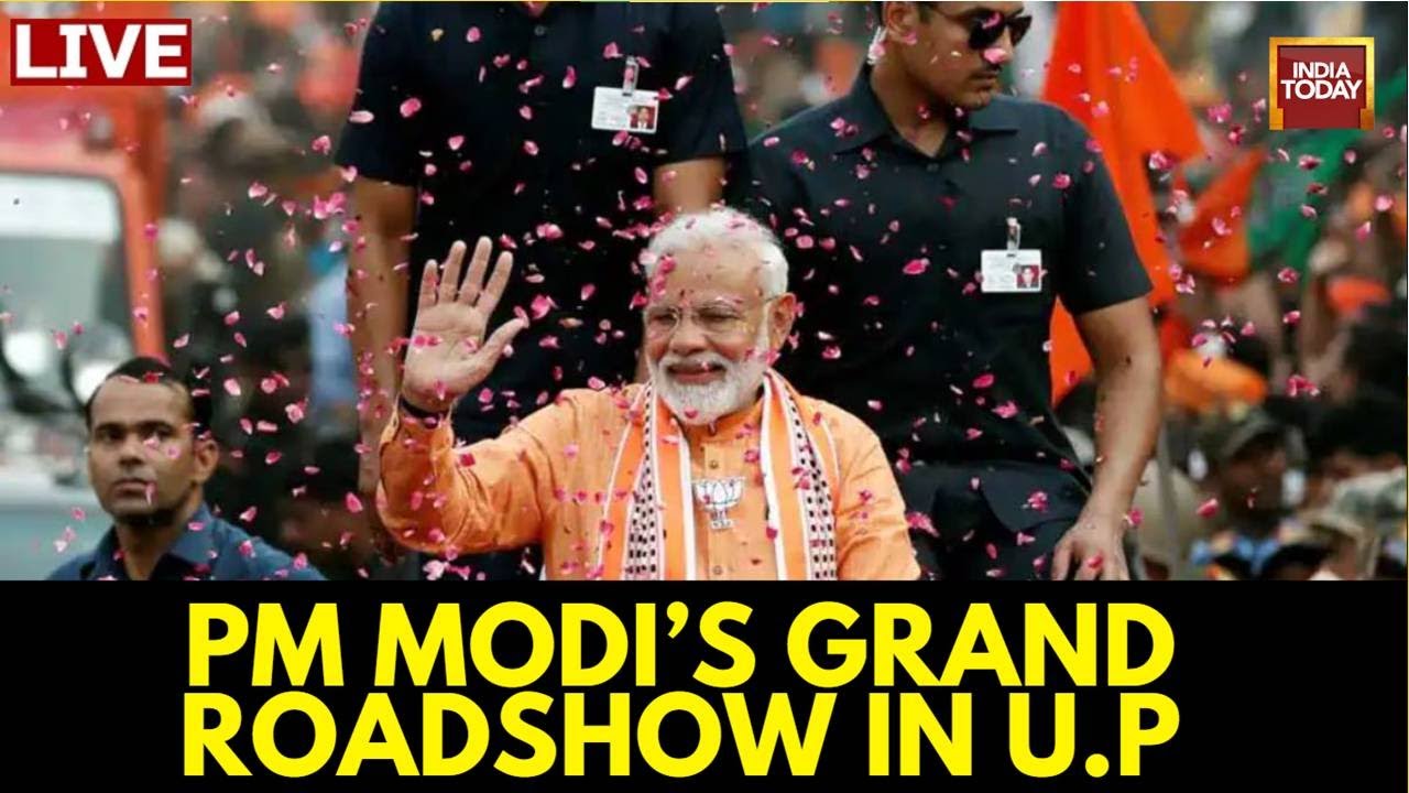 PM MODI LIVE: PM Modi Mega Road Show In Ghaziabad | PM Modi Speech LIVE ...