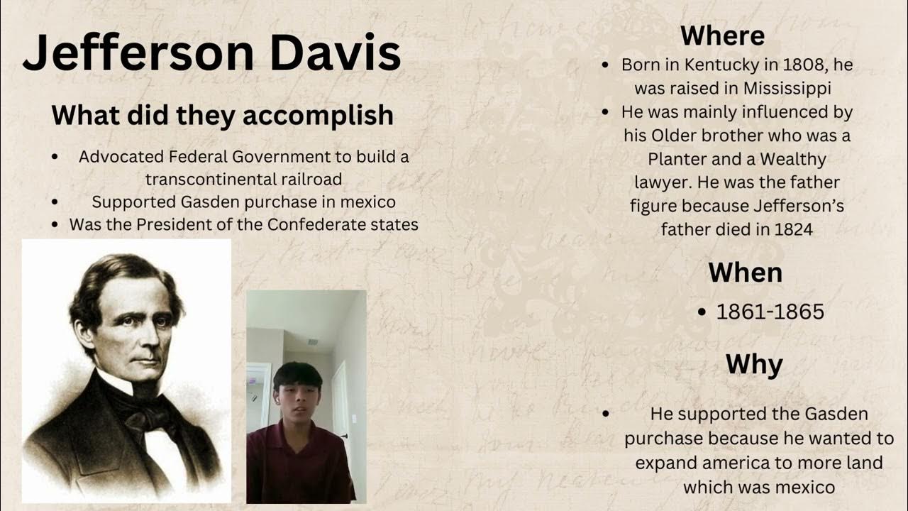 Influential People of Reconstruction history project (school) - YouTube