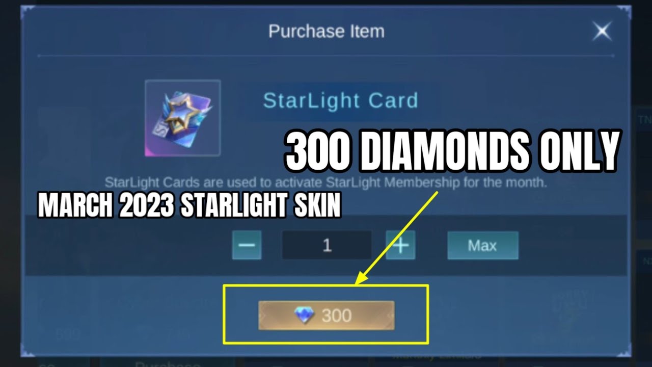 Goodnews! 300 Diamonds Only for March 2023 Starlight Skin Valentina ...
