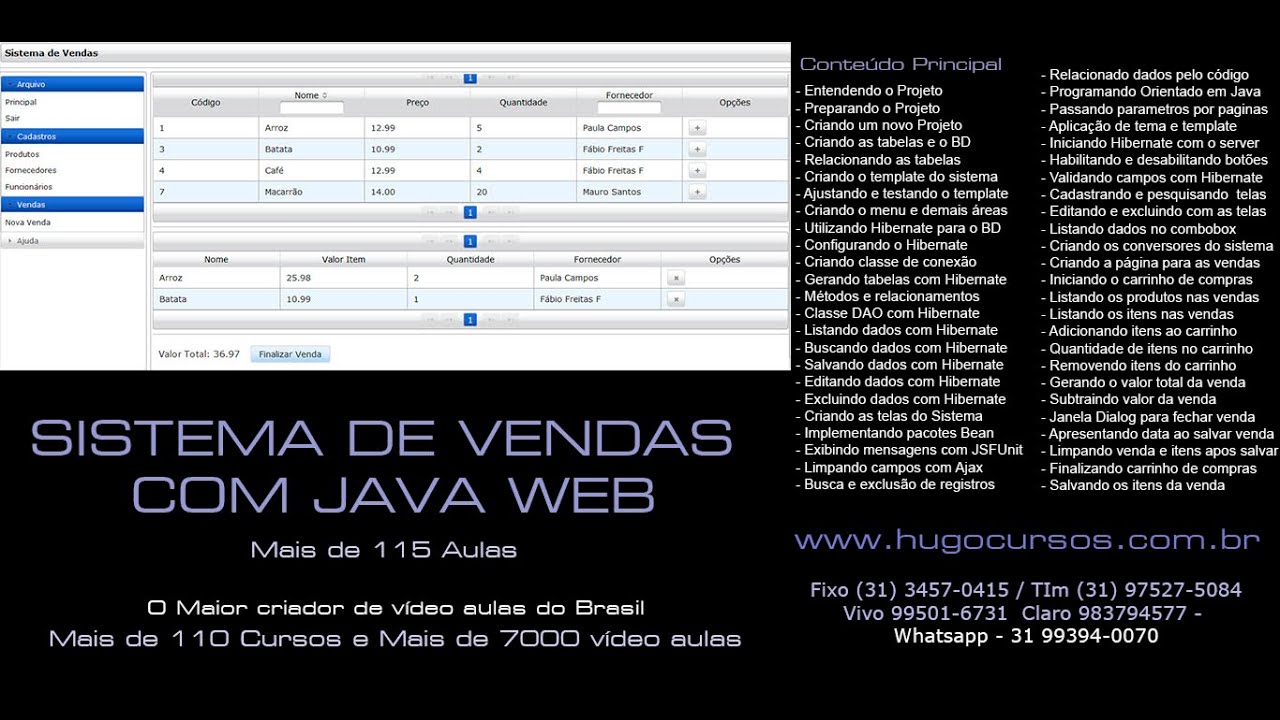 Sistema de Vendas Java WEB - Aula 01 - Sistemas com Carrinho de Compras - YouTube